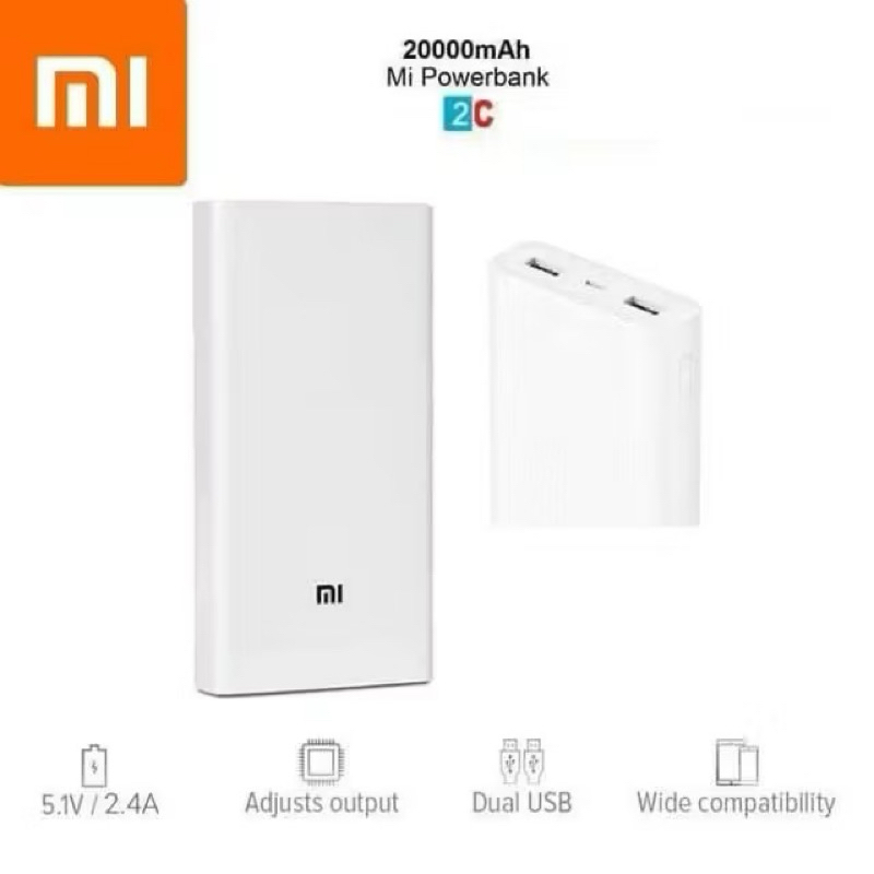 Jual PowerBank Original Xiaomi Mi 2C 20000mAh Power Bank Mi 2 20000 mAh ...