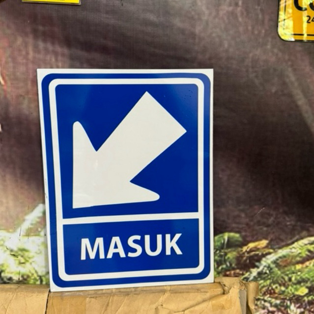 Jual Sign / Rambu Masuk kanan kiri bahan ACP 3mm | Shopee Indonesia
