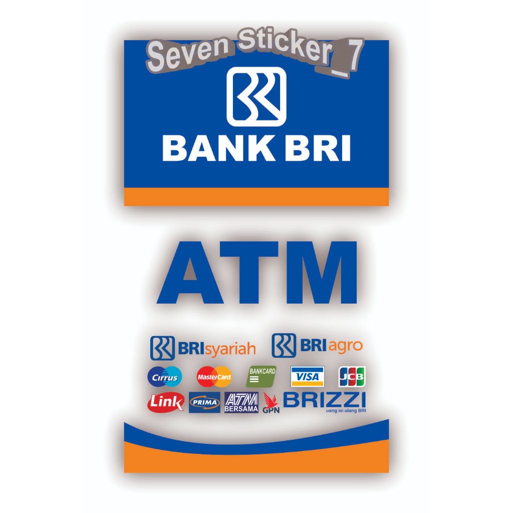 Jual sticker vinil untuk ATM BRI / untuk agen brilink ukuran 60 x98 ...