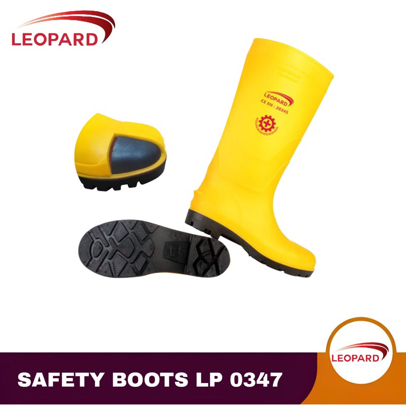 Jual Sepatu Boot Pvc Leopard 0347 Ujung Besi | Shopee Indonesia