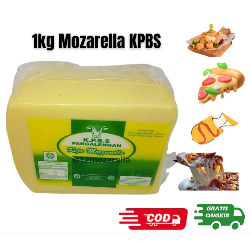 Jual 1KG Mozzarella/Mozarella KPBS Pangalengan (BISA COD, INSTAN, YES ...