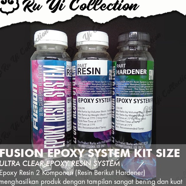 Jual Epoxy Epoxi Resin FUSION Bening 75 Gram | Shopee Indonesia