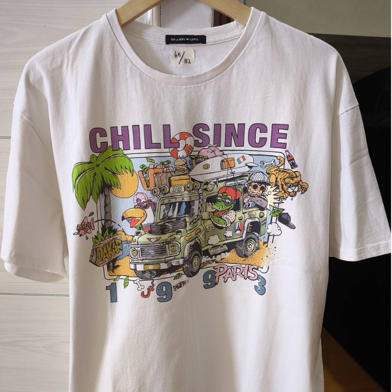 Jual T-shirts Chill Since Paris 1993 Vintage (Boxy) | Shopee Indonesia