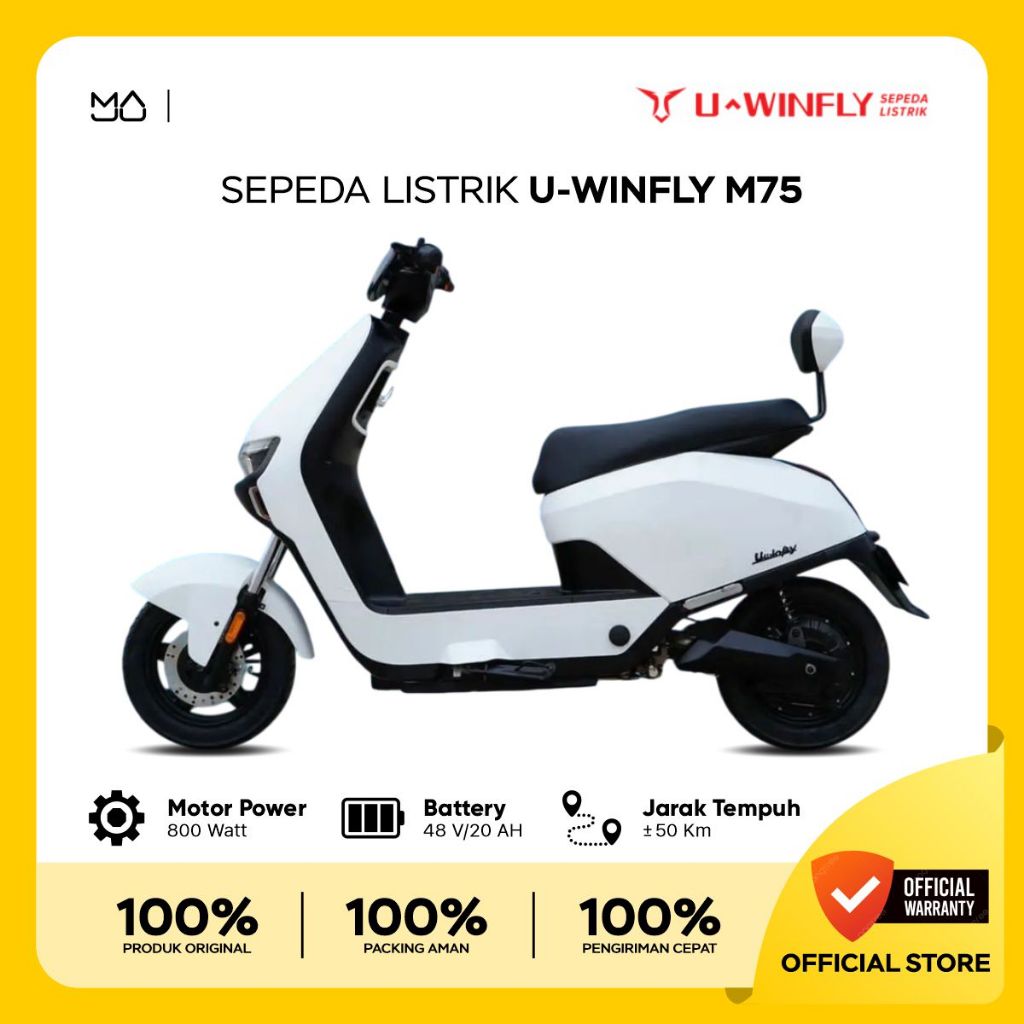Jual Sepeda Listrik UWINFLY M75 Moped Electric M-75 U-Winfly - Garansi ...