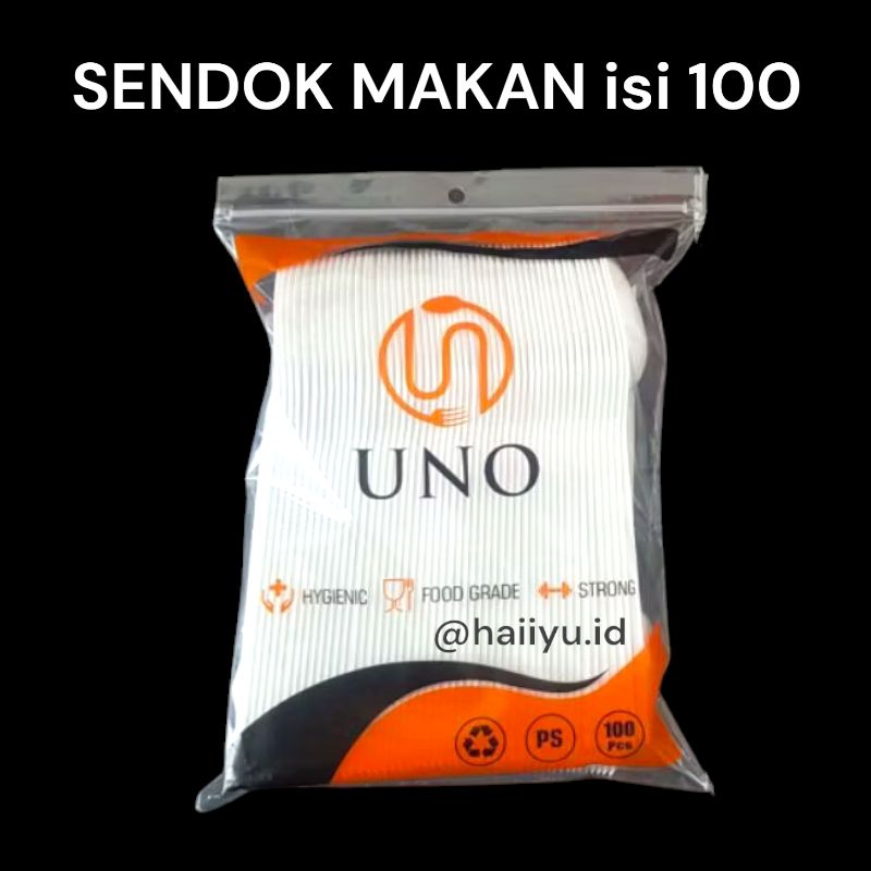 Jual Sendok Makan putih panjang ECO & UNO | Shopee Indonesia