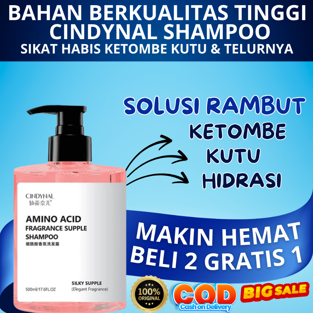 Jual Cindynal Shampoo Ketombe Paling Ampuh Silky Supple Amino Acid ...