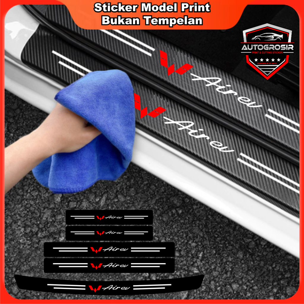 Jual Stiker Model Print sticker carbon mobil Wuling Airev stiker karbon ...