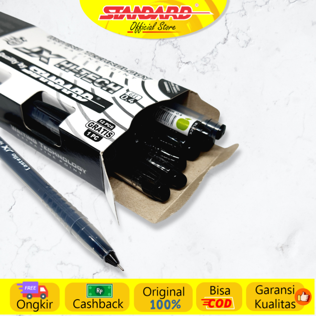 Jual Standard - Pulpen Castello JX Hi-Tech Gel 0.4 ( Alat Tulis / Pen ...