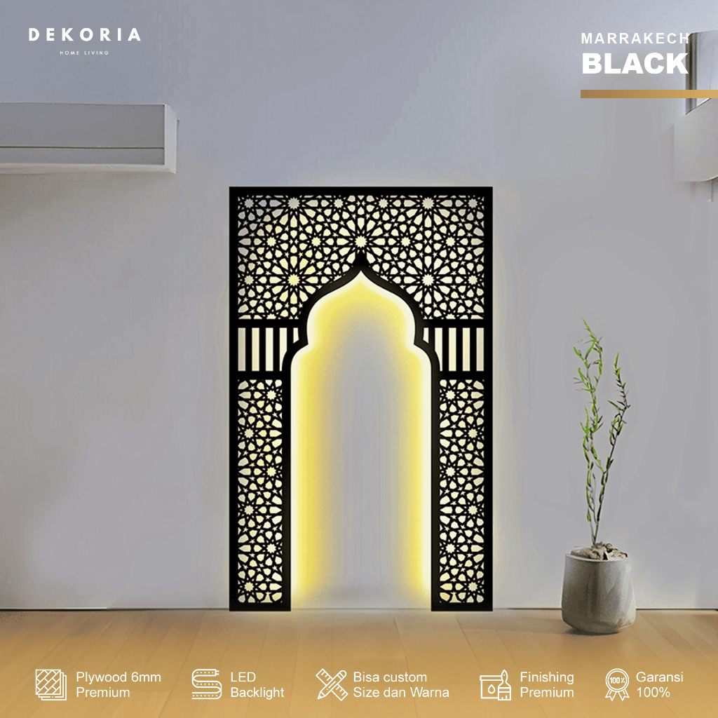 Jual Mihrab Mushola Rumah Estetik Islamic + LED | MARRAKECH | Shopee ...