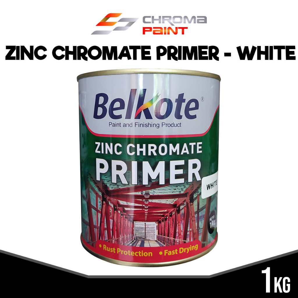 Jual Belkote Zinc Chromate Primer Cat Dasar Besi Anti Karat - White ...