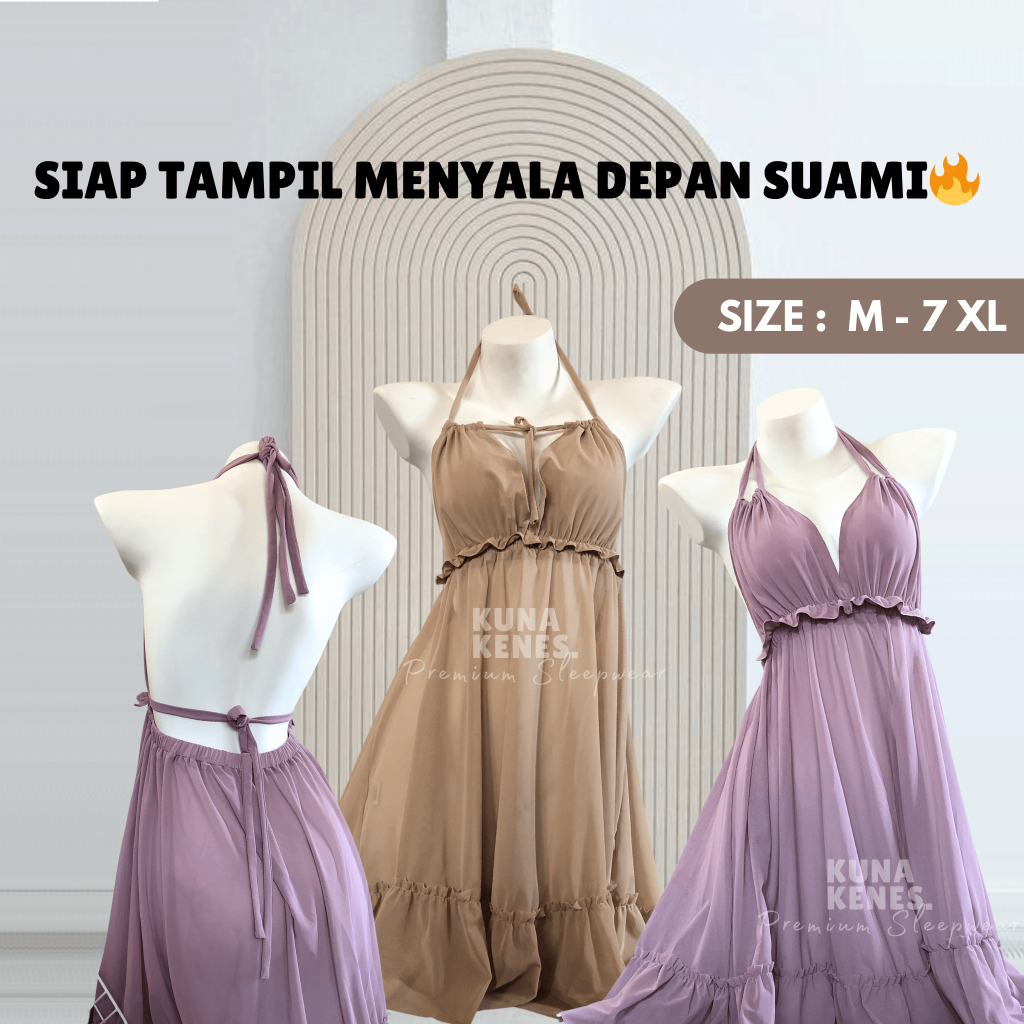Jual Livia Dress S - 7XL Baju Dinas Malam Istri Jumbo Premium Halus Lingerie Seksi Bigsize ...
