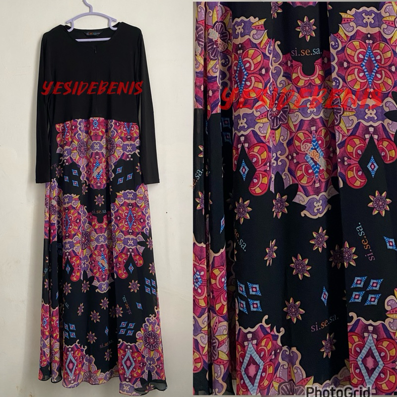 Jual PRELOVED DRESS SISESA BLACK ORIGINAL PRINTING TULISAN SISESA MULUS ...