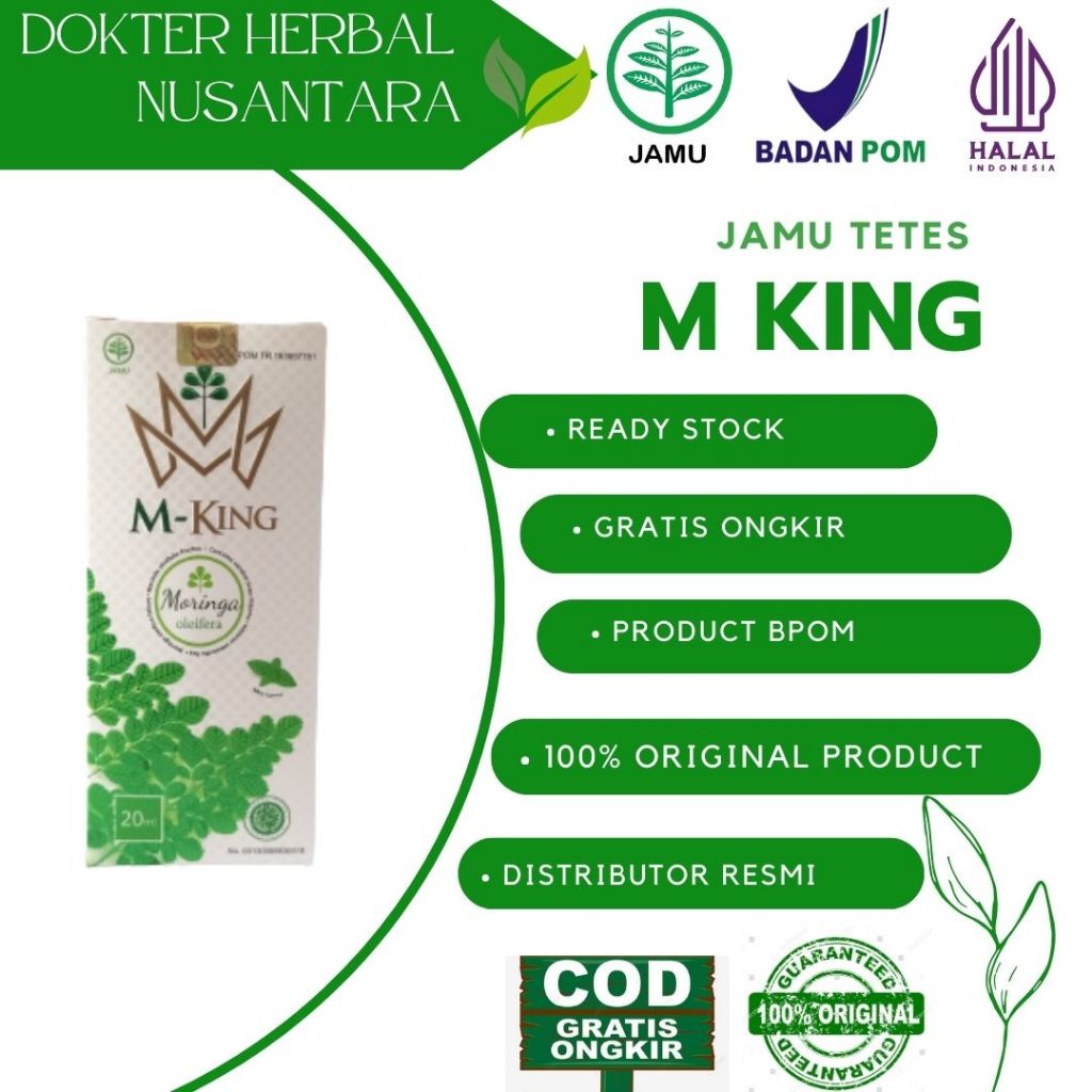 Jual M KING / M KING / MORINGA KING JAMU TETES HERBAL ISI 20 ml ...