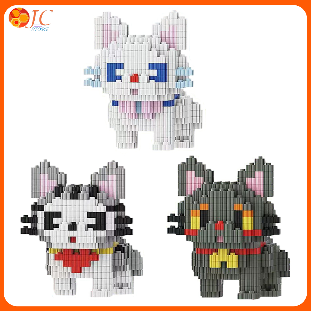 Jual JC Nano Block Kucing 1 SET isi 3 Mainan Anak Balok Susun Puzzle ...