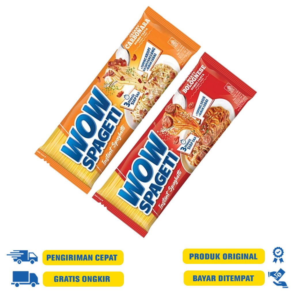 Jual WOW Spaghetti Instant Creamy Carbonara | Meaty Bolognaise 88 G.R | 2 Pilihan Rasa | Enak ...