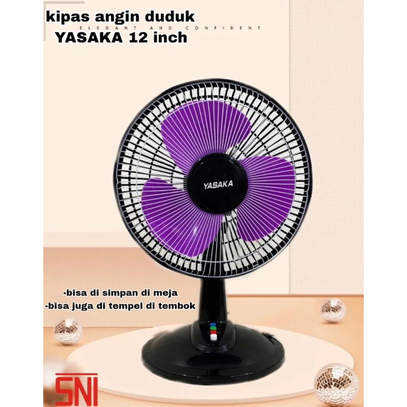 Jual Desk fan yasaka duo 12inch/ kipas angin meja Finix duo 12 inch ...
