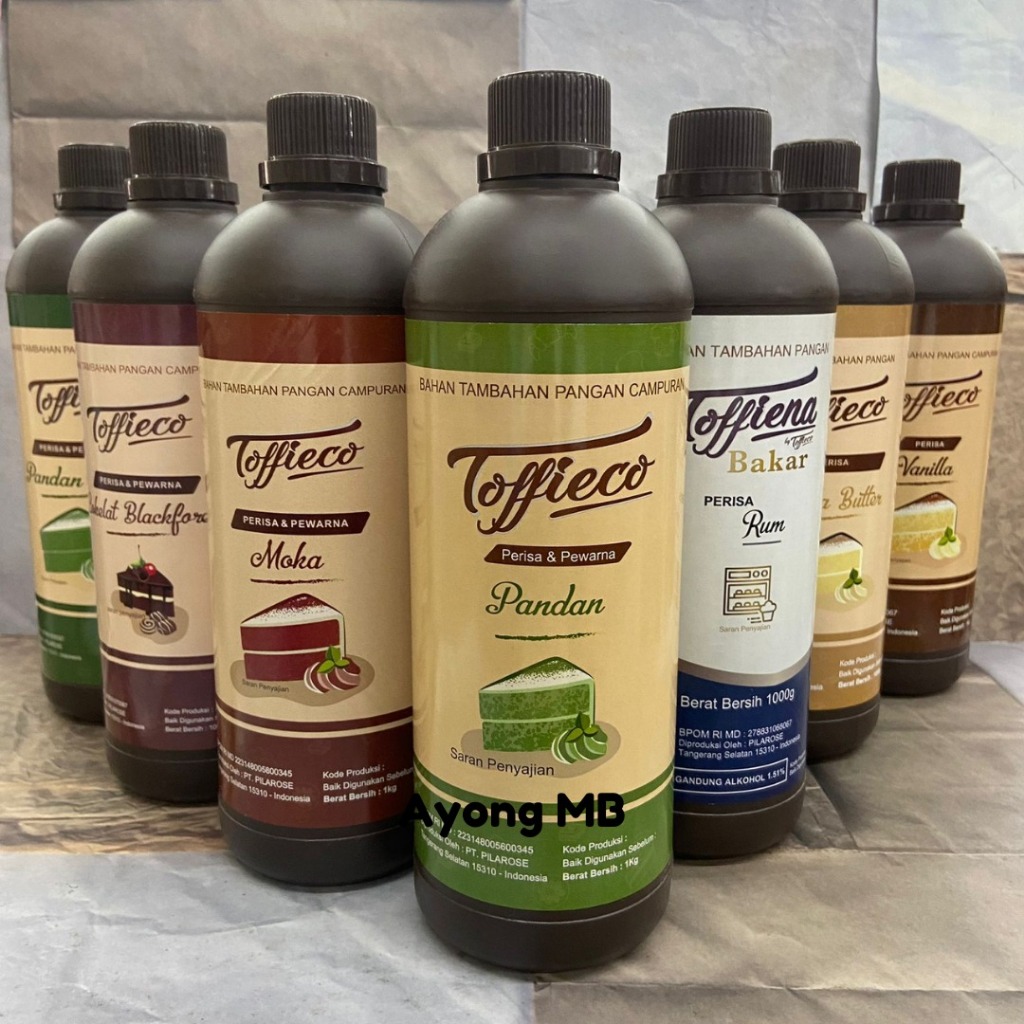 Jual TOFFIECO PASTA PERISA MAKANAN PANDAN VANILLA BUTTER MOCCA RHUM ...