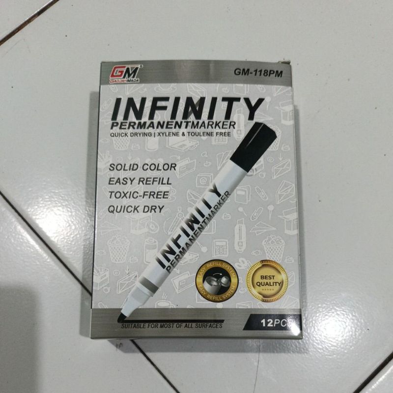 Jual SPIDOL MARKER INFINITY GM / PERMANENT (12) | Shopee Indonesia