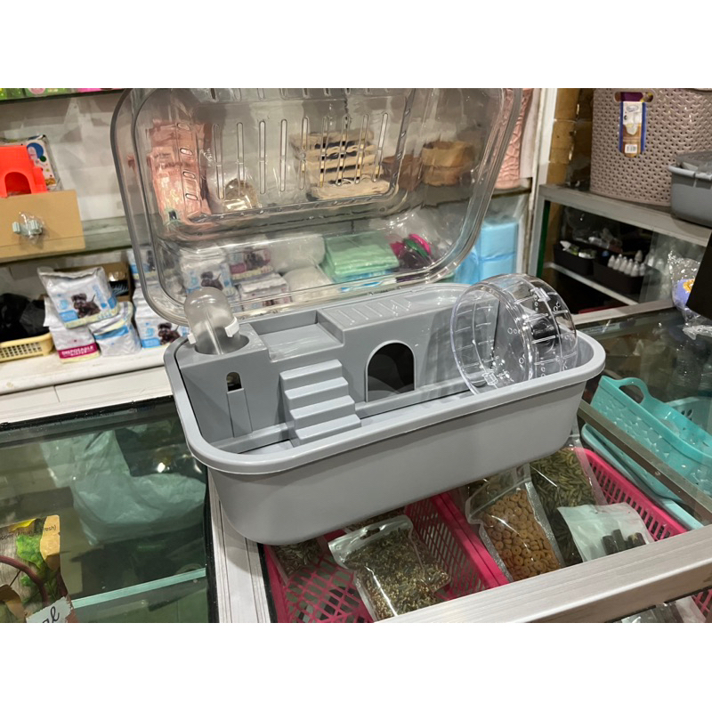 Jual Kandang Hamster rumah hamster Cage Portable kotak medium fullset ...