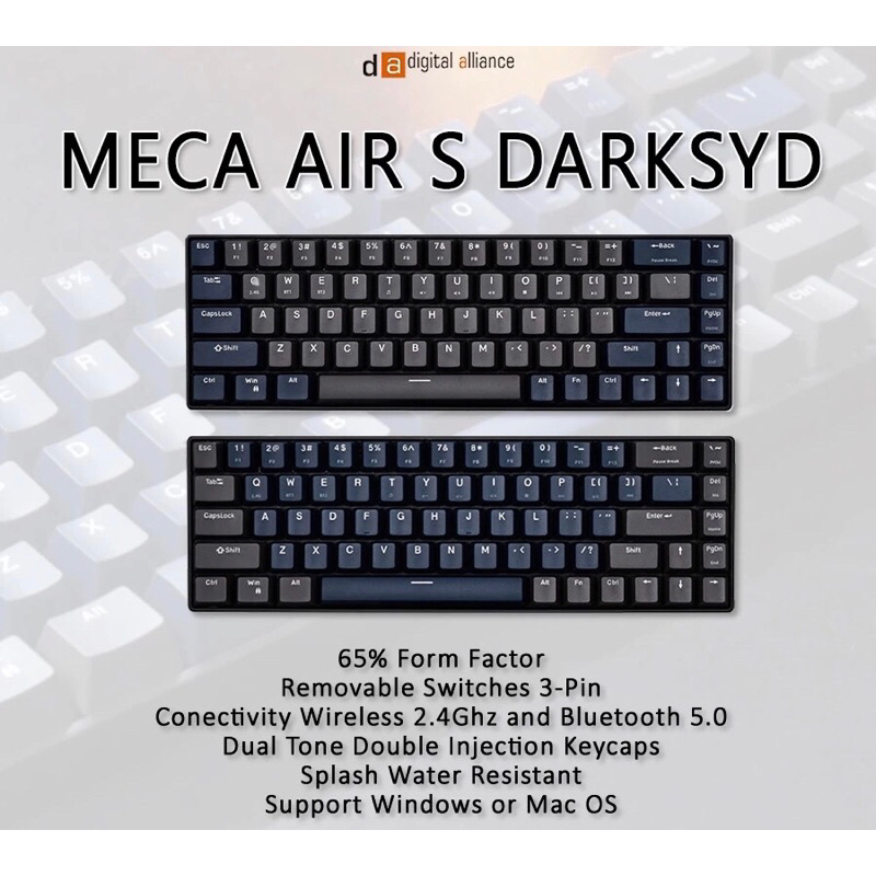 Jual keyboard gaming digital aliance meca air S dual mode bluetooth ...
