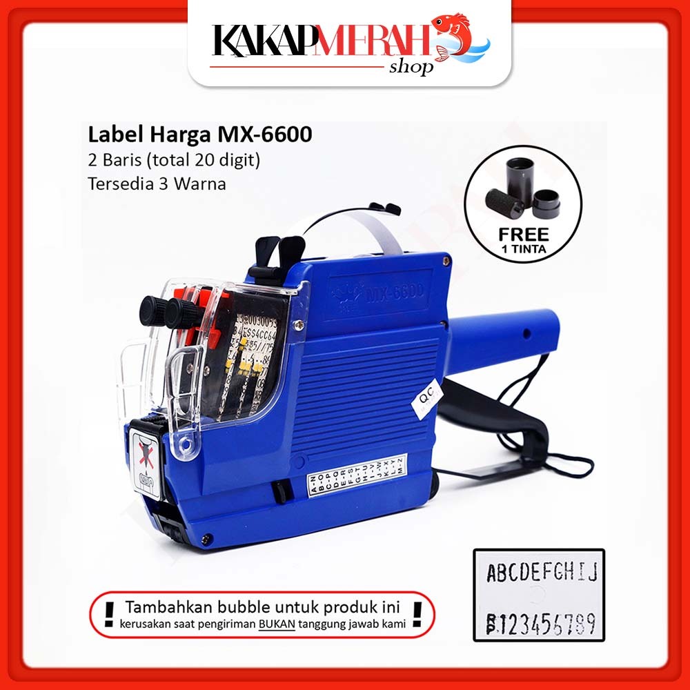 Jual Mesin Alat Label Harga Angka 2 Baris Price Labeller Type MX 6600 ...