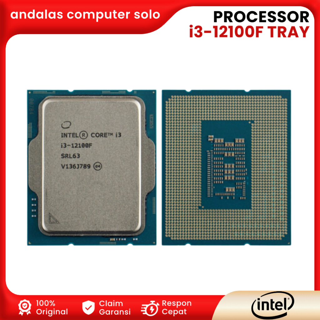 Jual PROCESSOR TRAY INTEL CORE i3-12100F 3.3GHz Cache 12MB TRAY Socket ...