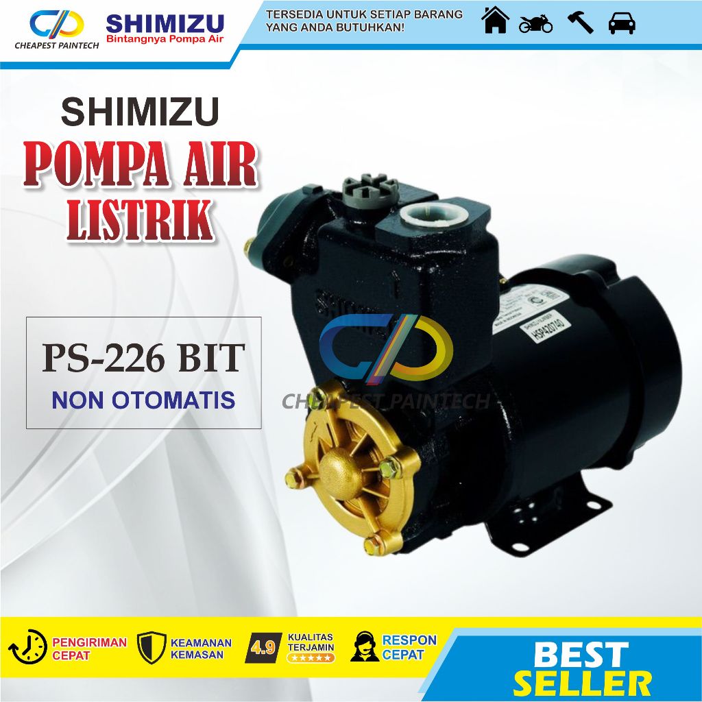 Jual MESIN POMPA AIR SHIMIZU PS 226 BIT NON OTOMATIS | Shopee Indonesia