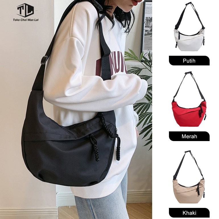 Jual Tas Selempang Wanita Tas Bahu Setengah Bulan Kapasitas Besar Tas ...