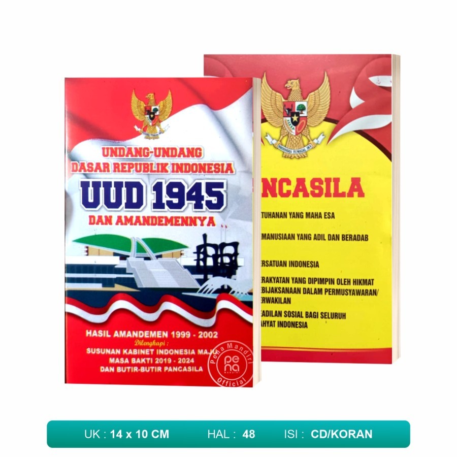 Jual Buku Undang Undang Dasar 1945 / UUD '45 Ecer - Merah | Shopee ...