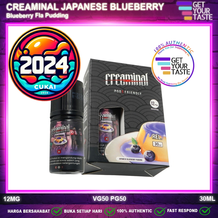 Jual Liquid Creaminal Japanese Blueberry Pudding Pods Friendly 30ML ...