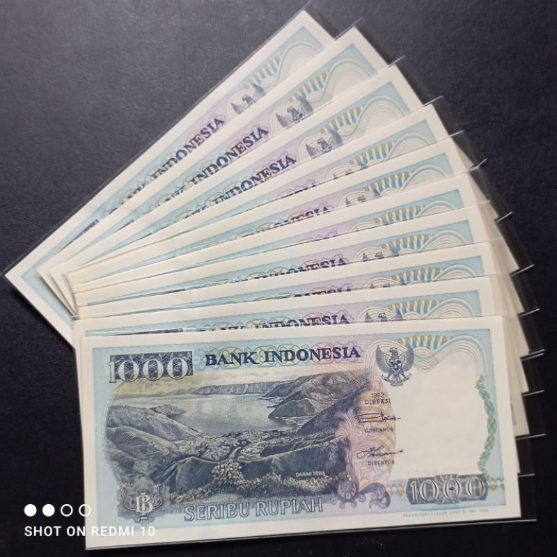 Jual uang kertas kuno 1000 lompat batu tahun 1992 baru asli utuh ...