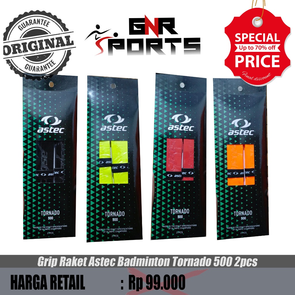 Jual Grip Raket Astec Badminton Tornado 500 2pcs Original 100% | Shopee ...