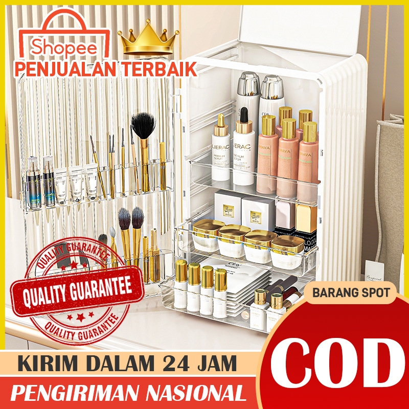 Jual Rak Kosmetik Tertutup Serbaguna Perlindungan Debu Accessories Box ...