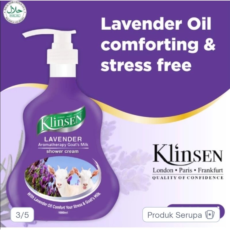 Jual Shower gel / sabun mandi KLINSEN lavender 1000 ml | Shopee Indonesia
