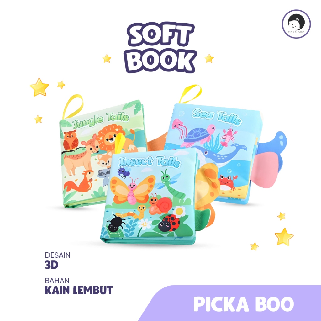 Jual PICKA BOO Buku Kain Soft Book Buku Bantal Edukatif Buku Cerita ...