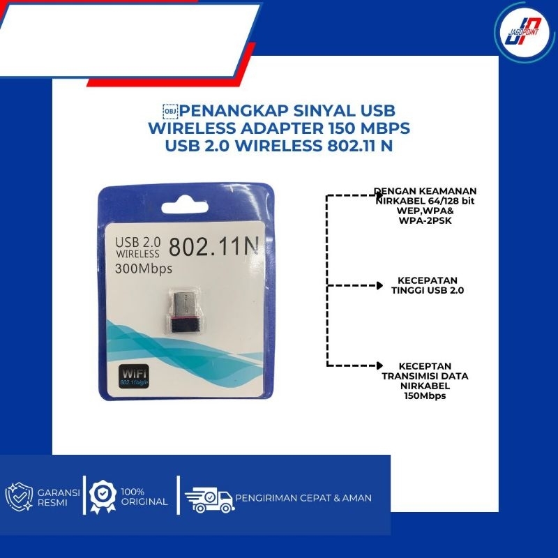 Jual Penangkap Sinyal USB Wireless Adapter 150 Mbps USB 2.0 Wireless 802.11 N | Shopee Indonesia