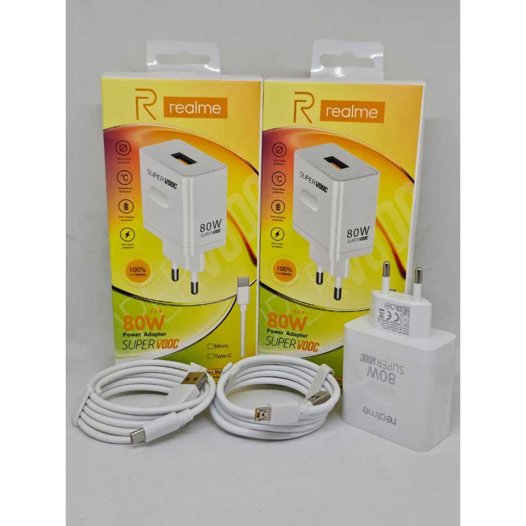 Jual Charger Realme A96 Fast Charger 80W Support Super Vooc | Shopee ...