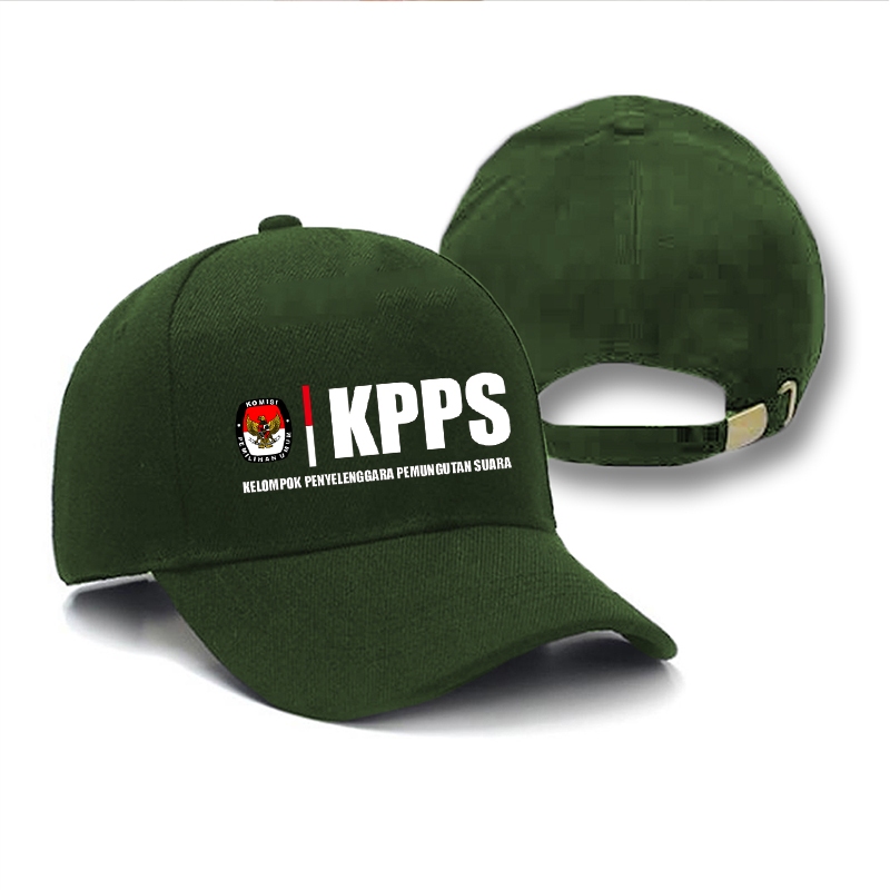 Jual TOPI KPPS TERBARU / TOPI TRUCKER CUSTOM SABLON / FREE SABLON NAMA ...