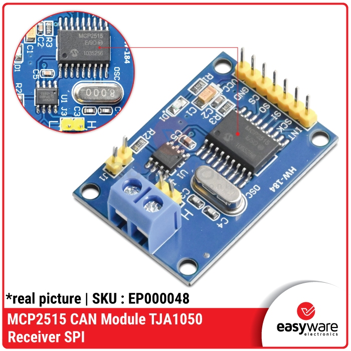 Jual MCP2515 CAN MODULE TJA1050 RECEIVER SPI 51 SINGLE CHIP MCP2515 MODULE | Shopee Indonesia