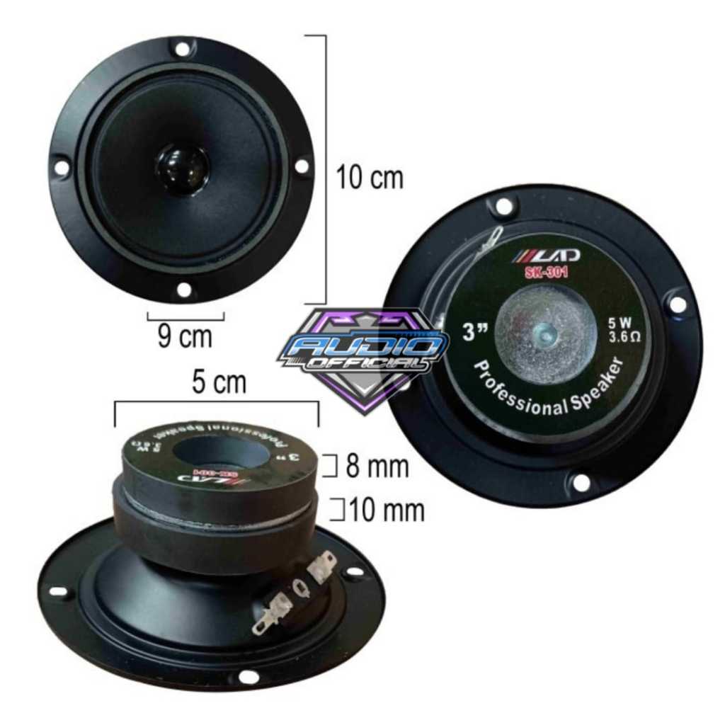 Jual Spiker Twiter 3 inch LAD SK-301 / Speaker Middle High Tweeter 3 ...