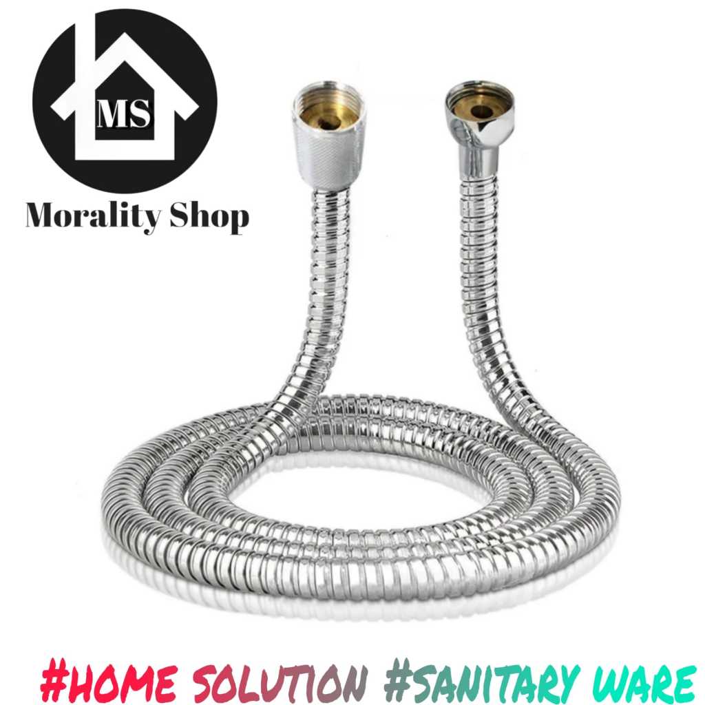 Jual selang shower air 1/2 inch stainless fleksibel murah 120cm dan ...
