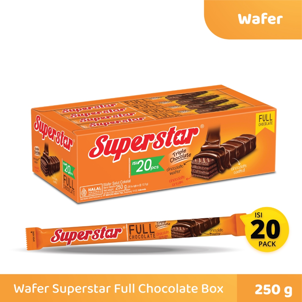 Jual Wafer Superstar Full Chocolate Box | Shopee Indonesia