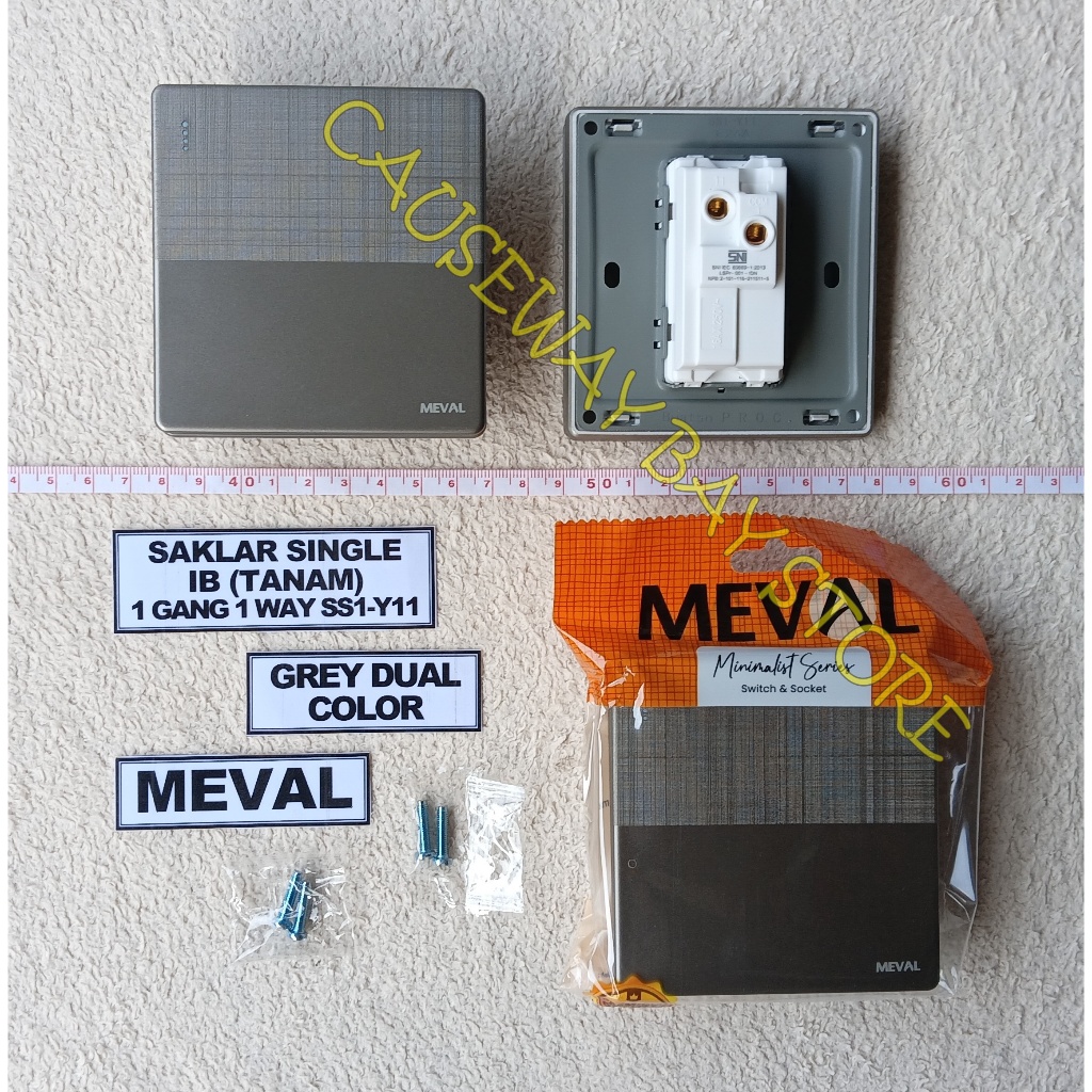 Jual SAKLAR SINGLE IB (TANAM) 1 GANG 1 WAY SS1-Y11 MEVAL | Shopee Indonesia