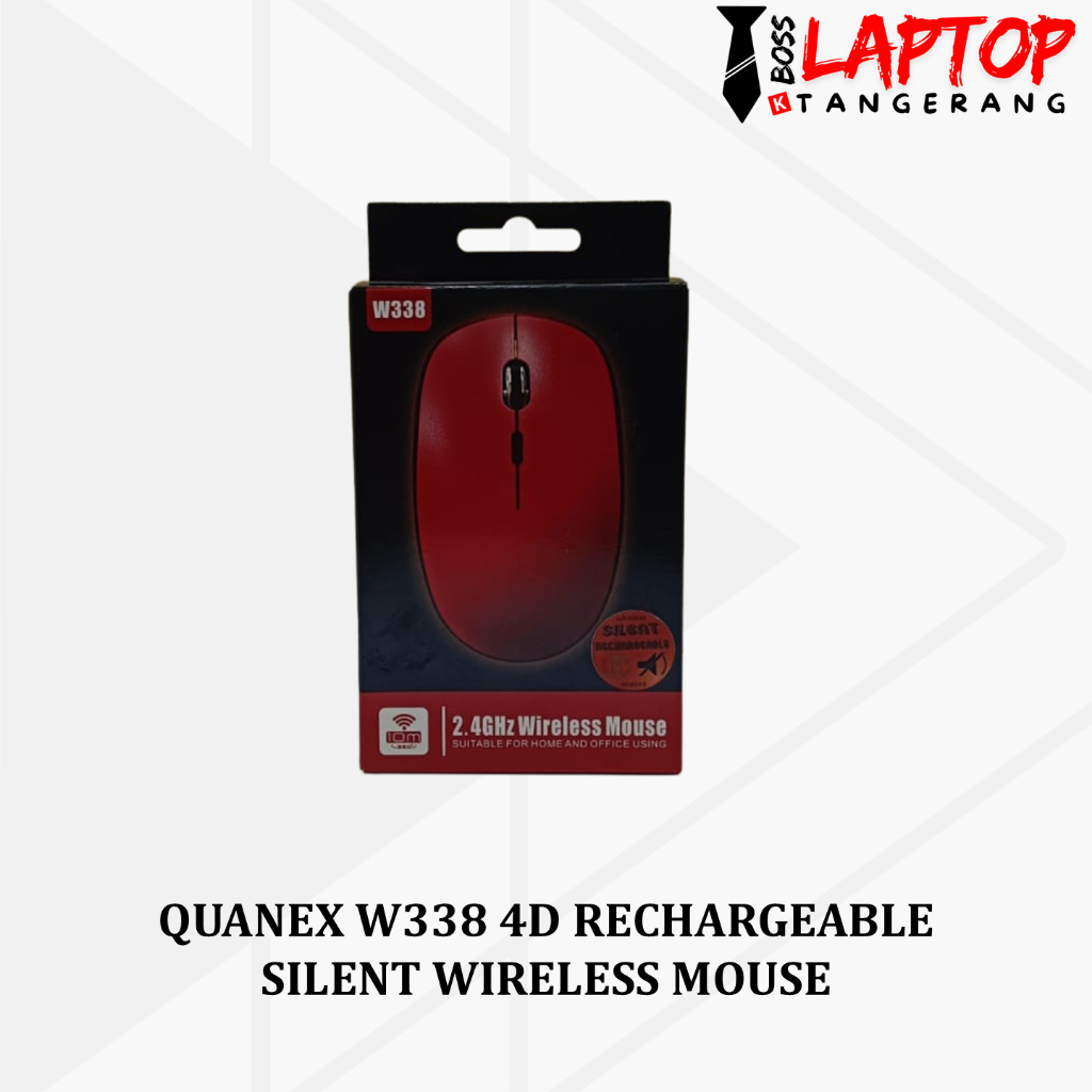 Jual QUANEX W338 4D RECHARGEABLE SILNET WIRELESS MOUSE | Shopee Indonesia