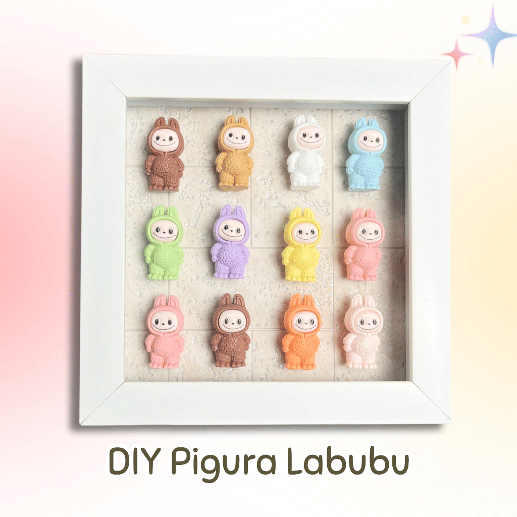 Jual DIY Frame Pigora Labubu Hiasan rumah pajangan dinding lucu ukuran ...