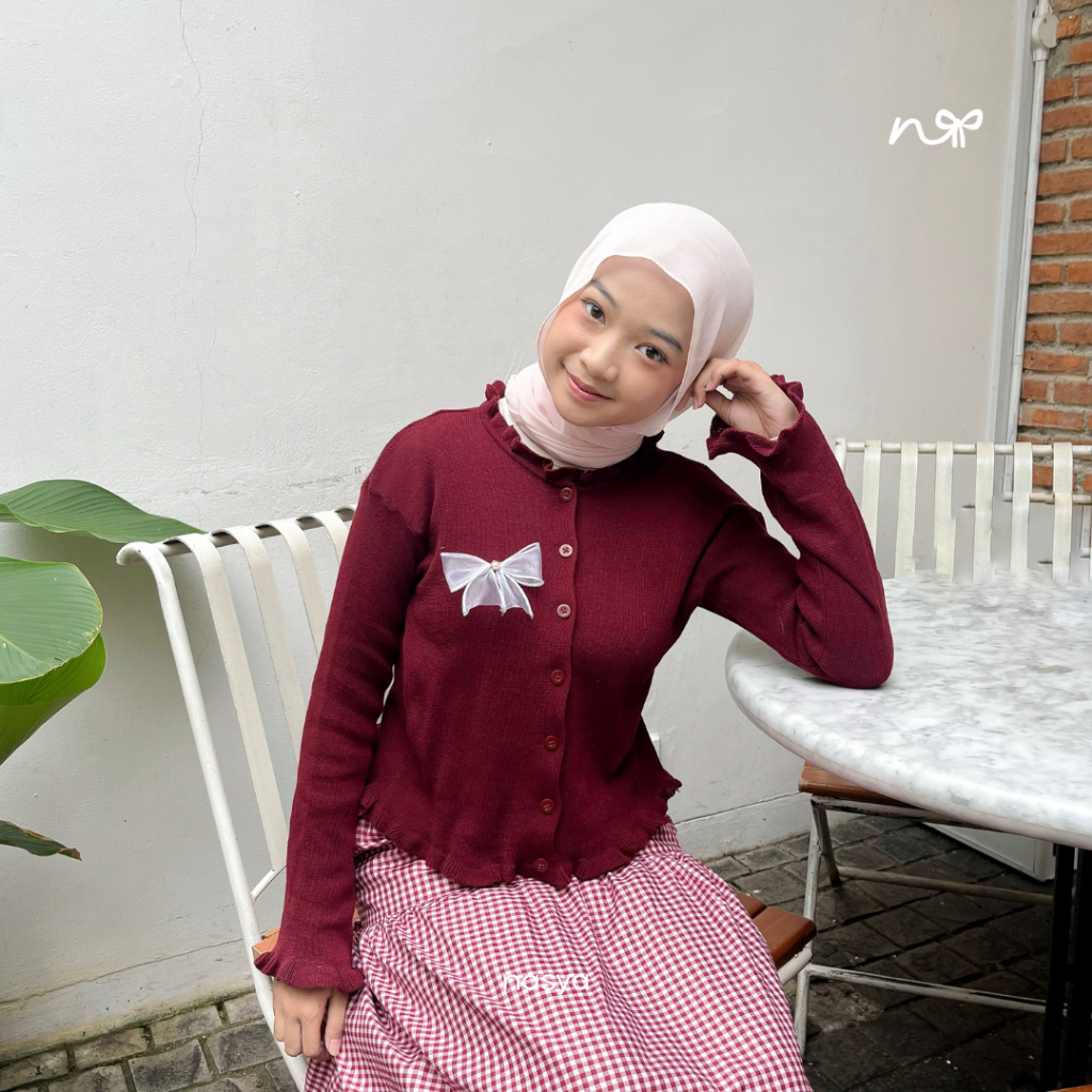 Jual (READY) Minji Cardi by Nasya.id | Cardi Pita Lucu | Korean Cardi ...