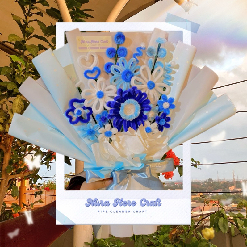 Jual Nurahere | Big Size Pipe Cleaner Bouquet | Buket Kawat Bulu | Pipe ...