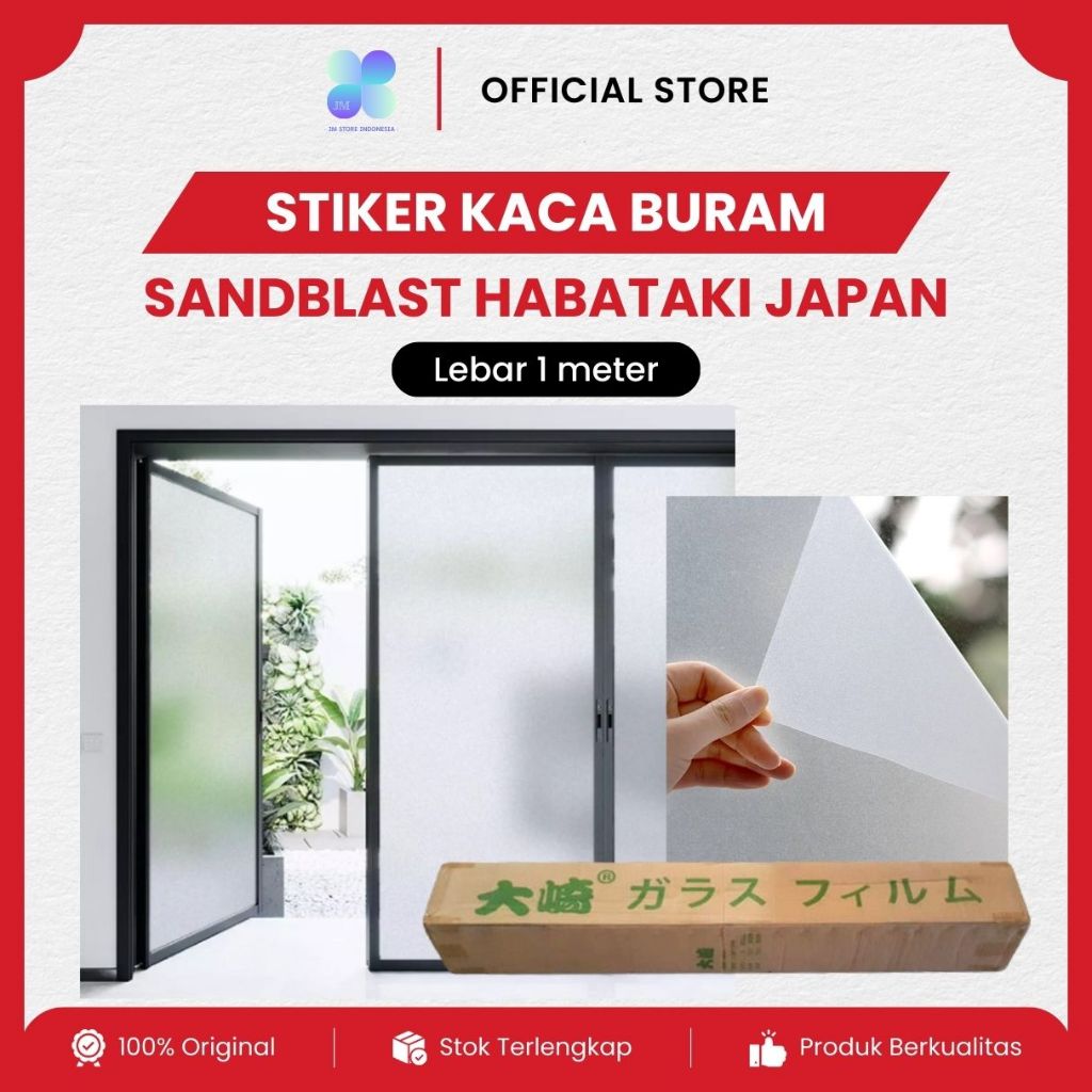 Jual Sandblast Habataki J215 Frosted Polos Stiker Kaca Buram Blur Privasi Premium Jepang Lebar 1 ...