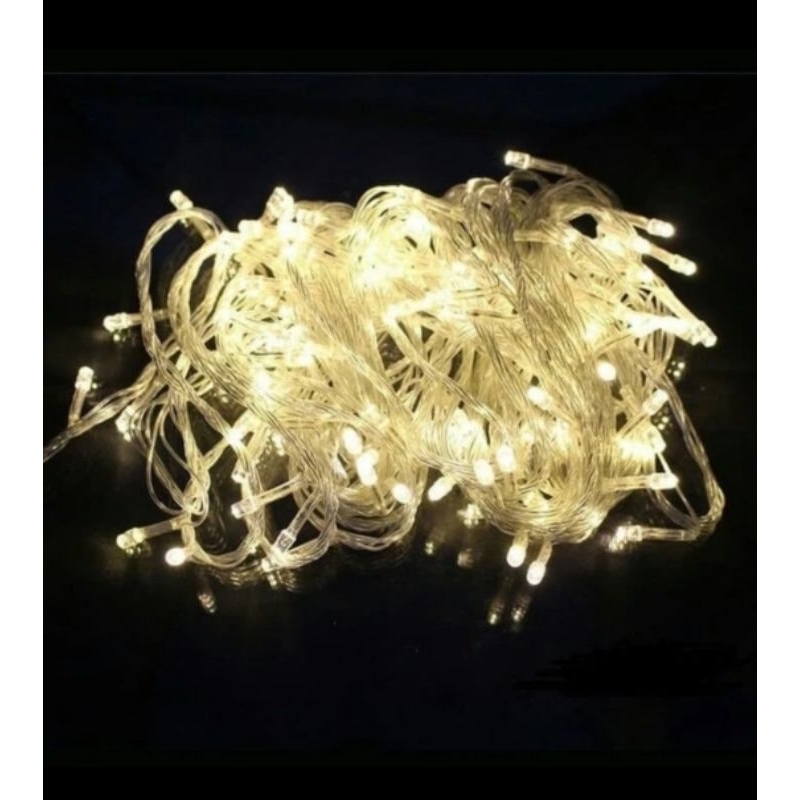 Jual lampu natal tumbler 100Led panjang 8meter - kuning | Shopee Indonesia