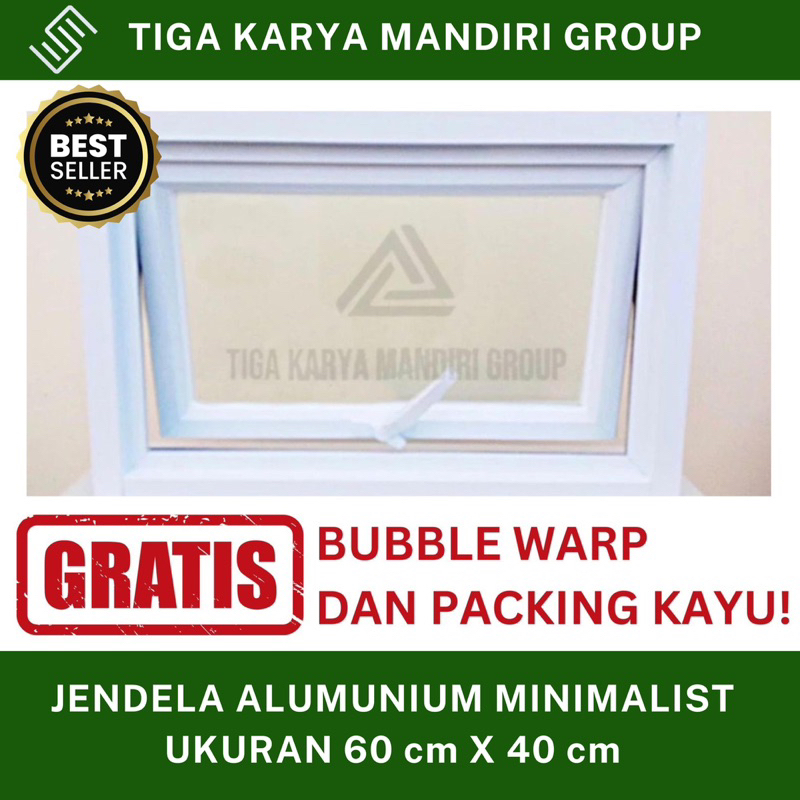 Jual Jendela Alumunium - 60x40 cm Aluminium Window Minimalis Bisa ...